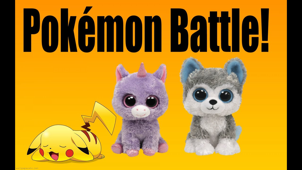 POKEMON BATTLE! Beanie Boos - YouTube