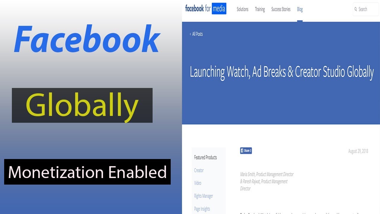 Facebook announced Creator Studio Globally - Upload video, Monetize and ...