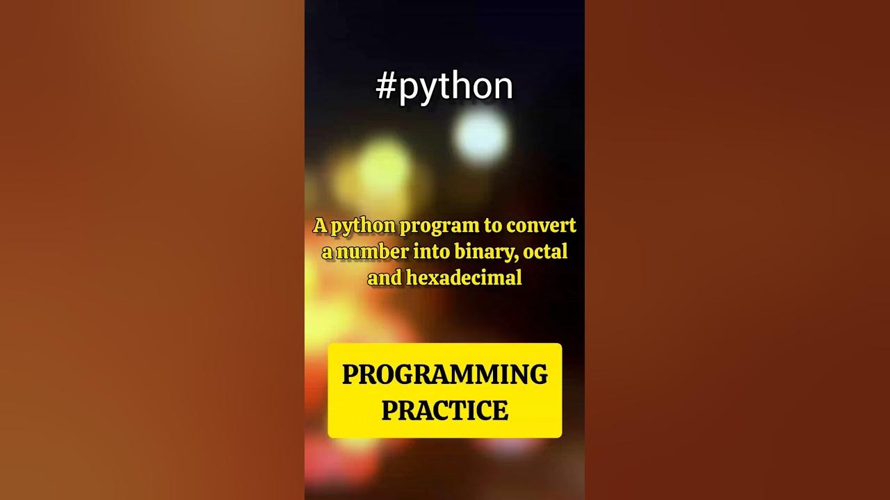 Python Program To Convert A Number To Binary Itzrafiq Python Pythonforbeginners Shorts
