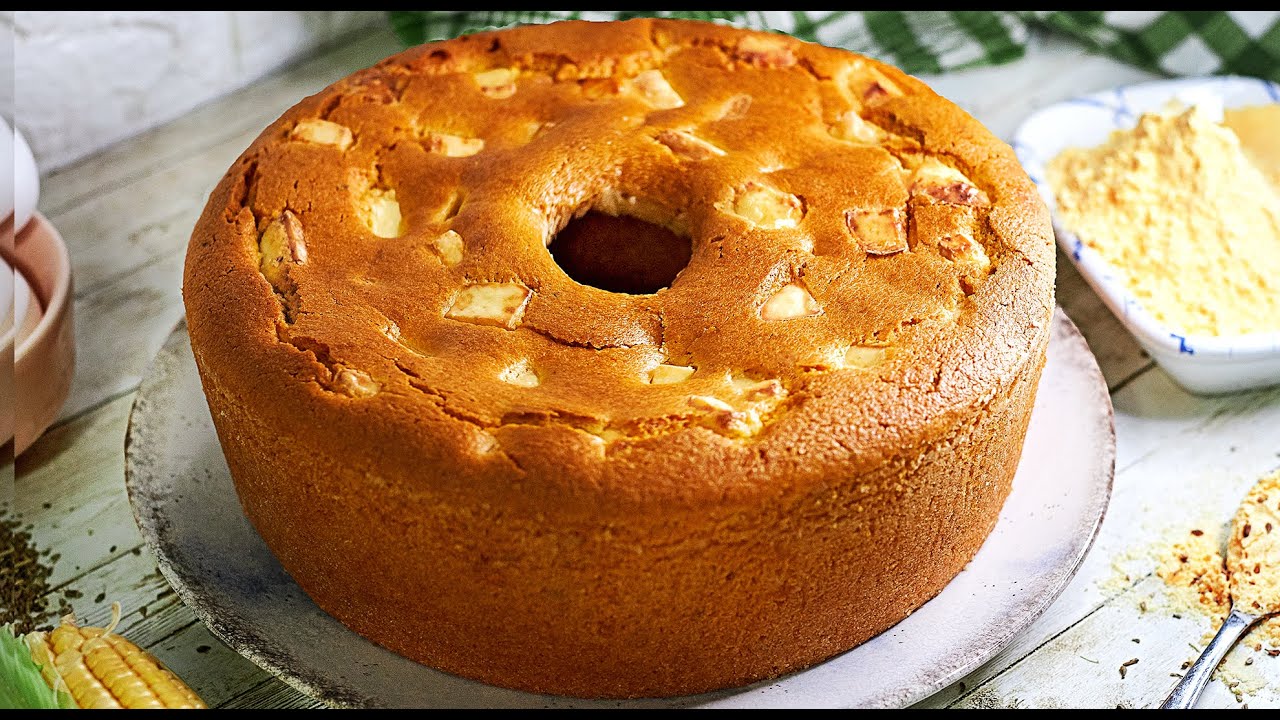 APRENDA FAZER BOLO CAIPIRA DE ANGÚ DE FUBÁ, O MELHOR BOLO DE FUBÁ DA ...