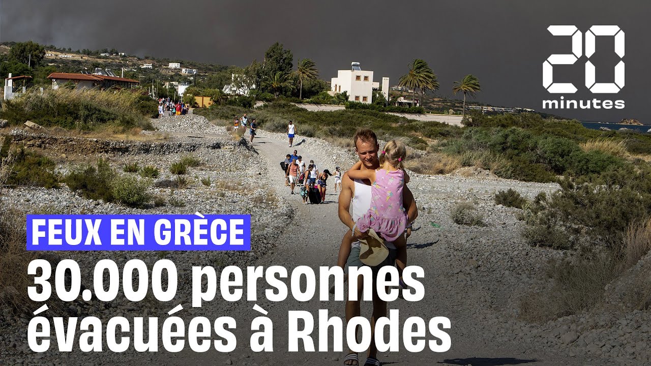 Incendies en Grèce : 30.000 personnes évacuées sur l'île de Rhodes à ...