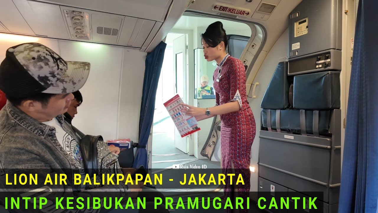 Lion Air Balikpapan - Jakarta, Intip Kesibukan Pramugari2 Cantik dalam ...
