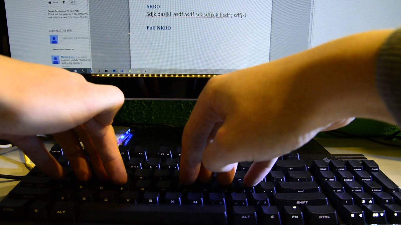 6KRO and NKRO test with CMStorm Quick Fire TK Stealth - YouTube