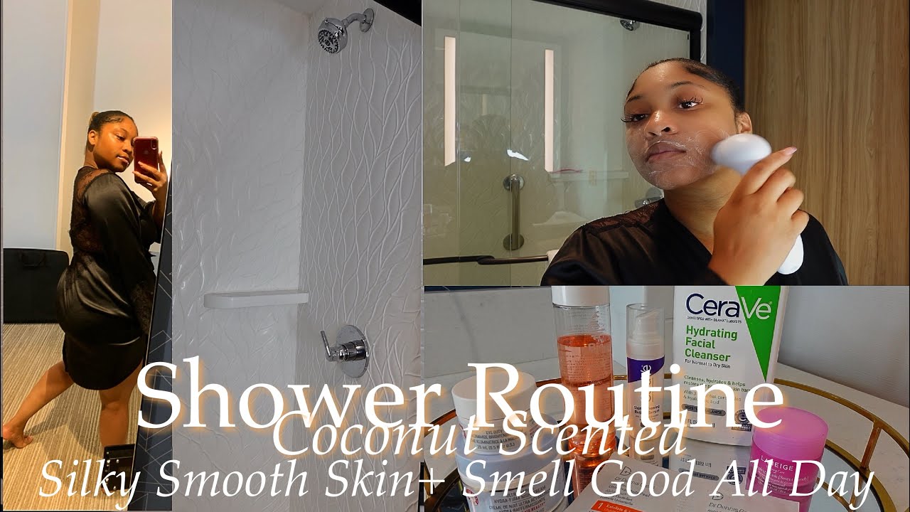 PAMPERING TIME| SHOWER + BODY + SKINCARE ROUTINE - YouTube