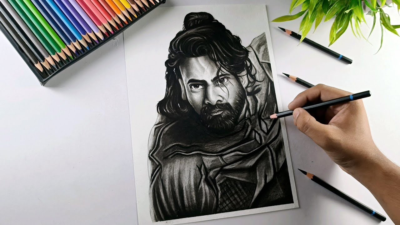 Kalki Drawing, Prabhas Drawing Pencil Sketch (Timelapse Video) 😍 - YouTube