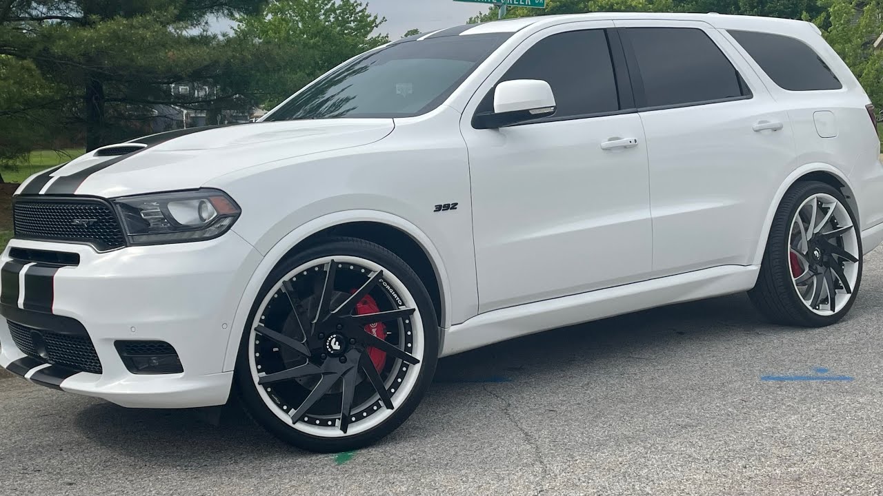 Nasty SRT 392 Durango on Custom Built 24” Forgiatos - YouTube