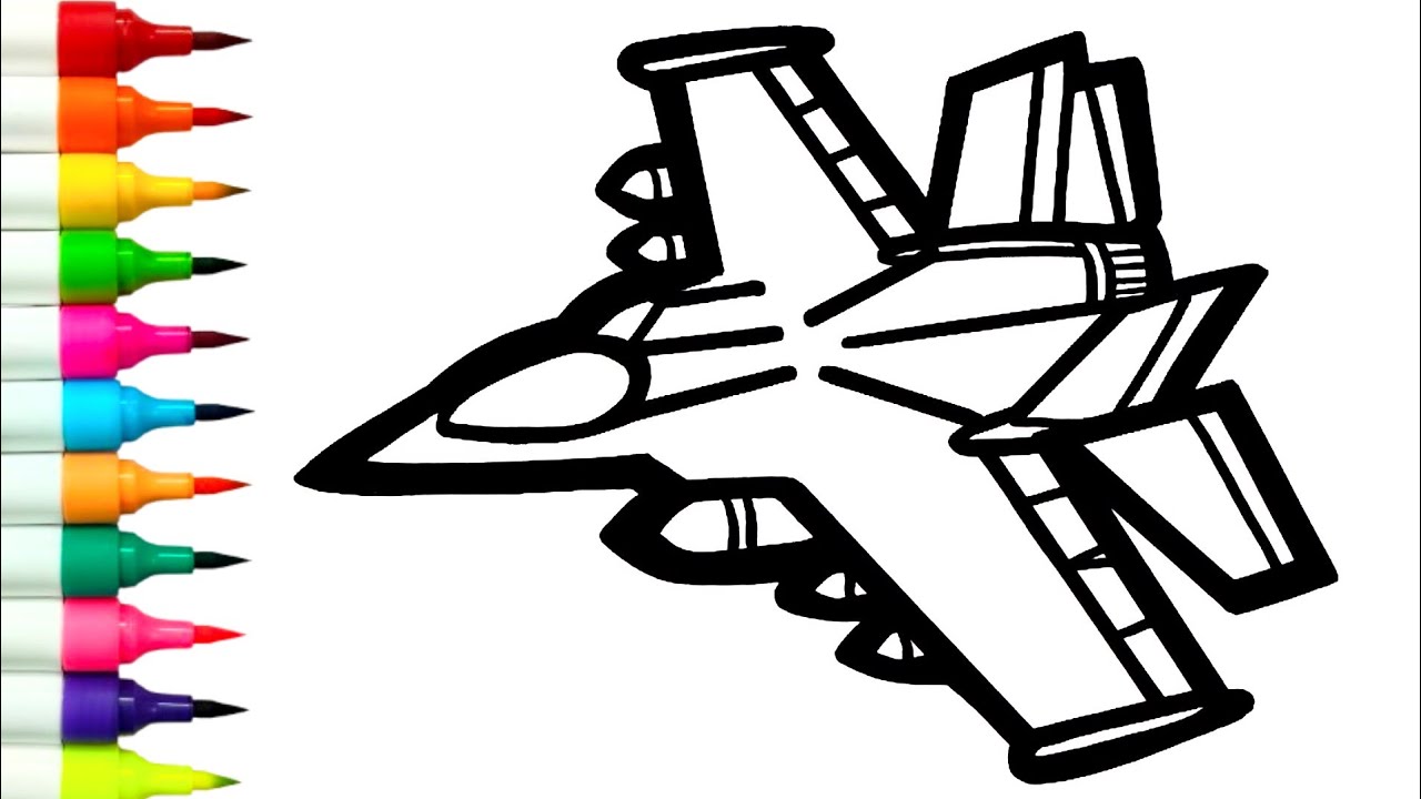 FIGHTER JET DRAWING | How to Draw A Fighter Jet Easy | Fighter Jet ...