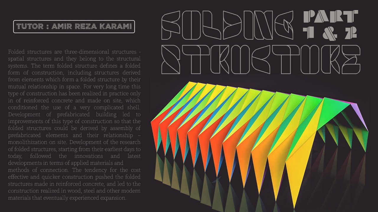Folding Structure (Roof) Tutorial [ 3D Grasshopper-Coding ] - YouTube
