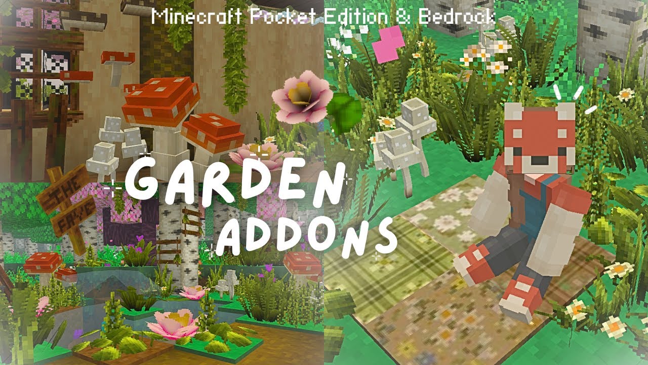 Top cottagecore/garden addons for minecraft pe/be (fairy decorations, custom mushrooms + rugs) 🦋 ...