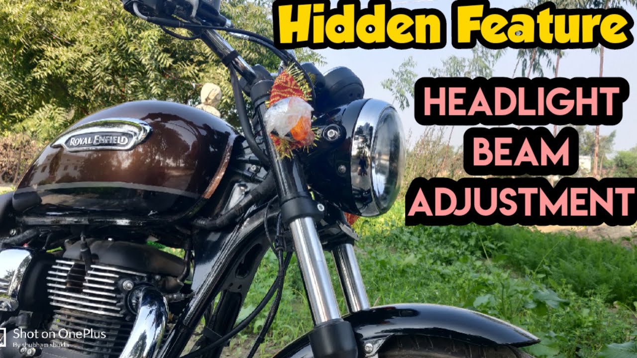 Headlight beam adjustment of Meteor 350 | Hidden feature of Meteor 350 ...