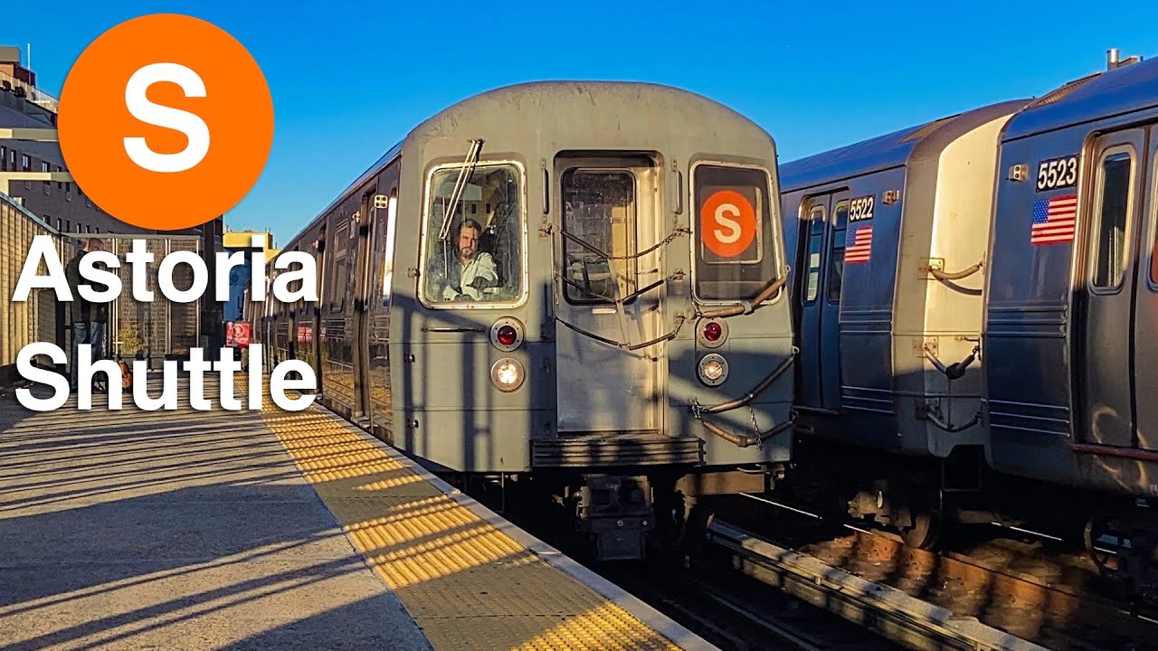 ᴴᴰ⁶⁰ ᴴᴰᴿ Shuttle trains at 30 Avenue in Astoria - YouTube