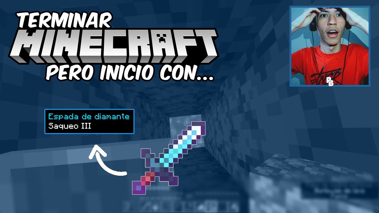 MINECRAFT pero inicio con una ESPADA con SAQUEO III - YouTube