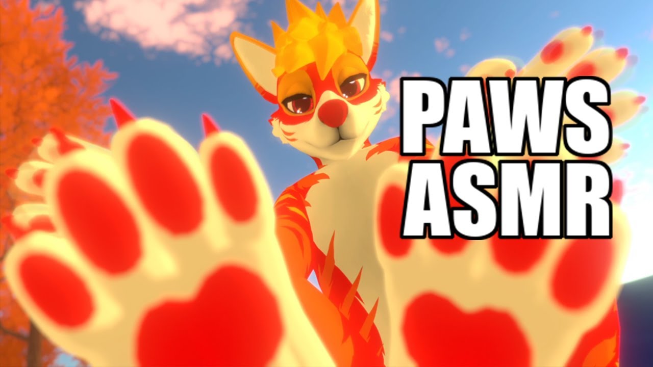 [Furry ASMR] Comforting you while rubbing my footpaws/ paws (Scratching ...