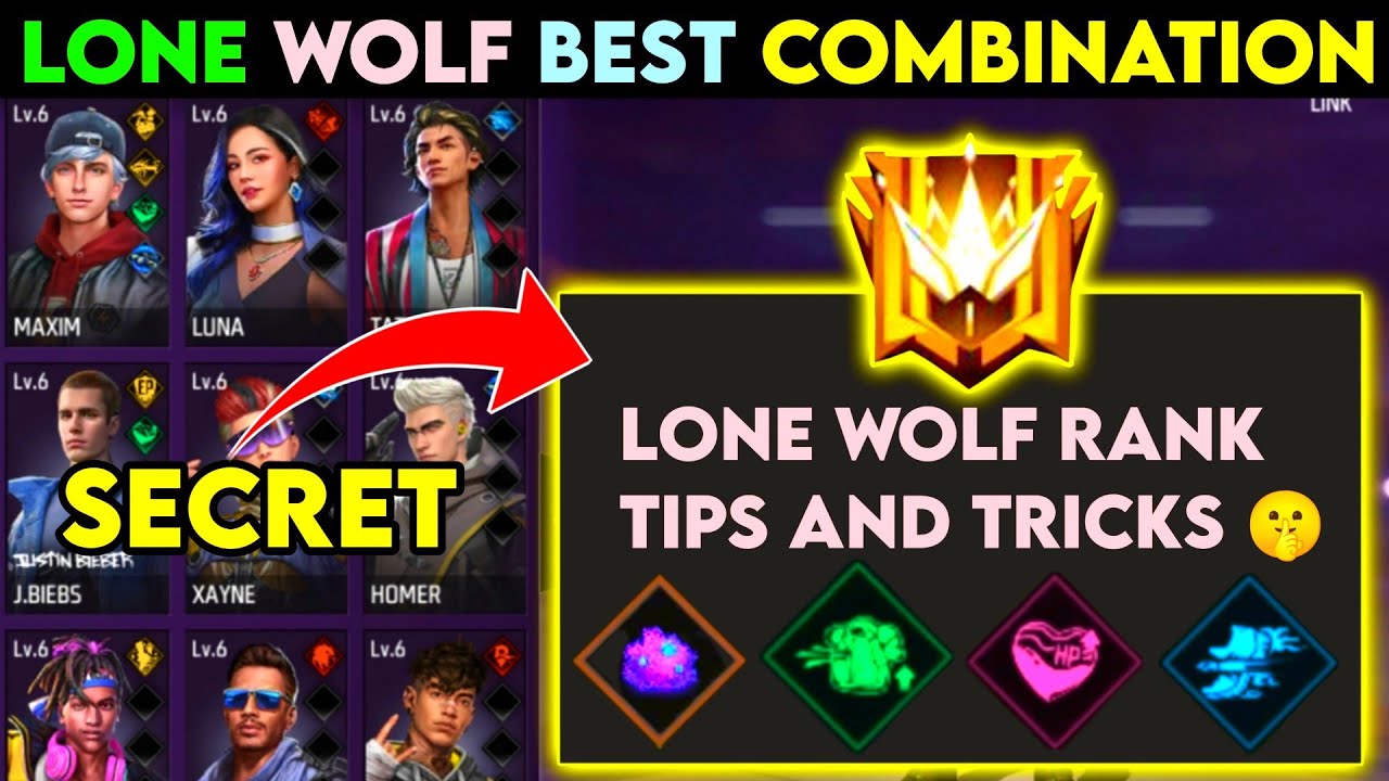 LONE WOLF CHARACTER COMBINATION || NEW LONE WOLF RANKED CHARACTER ...