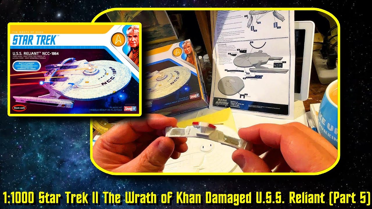 Star Trek II The Wrath of Khan Damaged USS Reliant Build with Lights ...