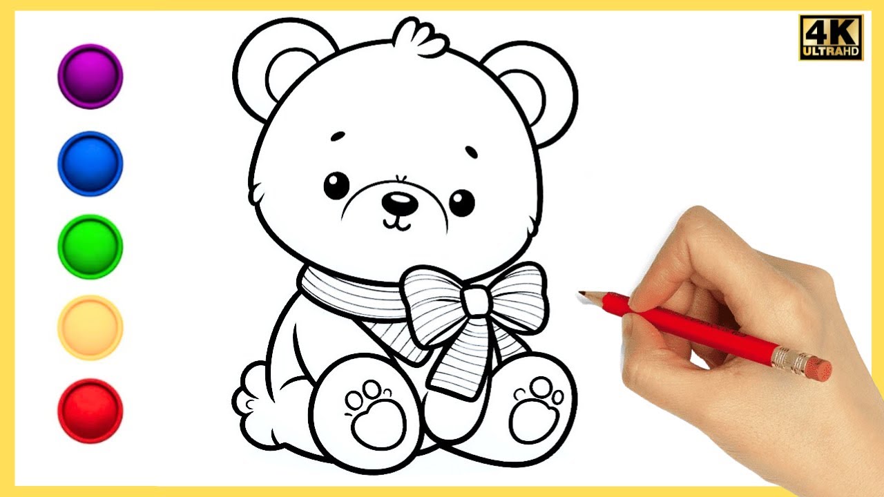 How to Draw Teddy Bear Drawing Easy Step by Step @Magicdrawkid - YouTube