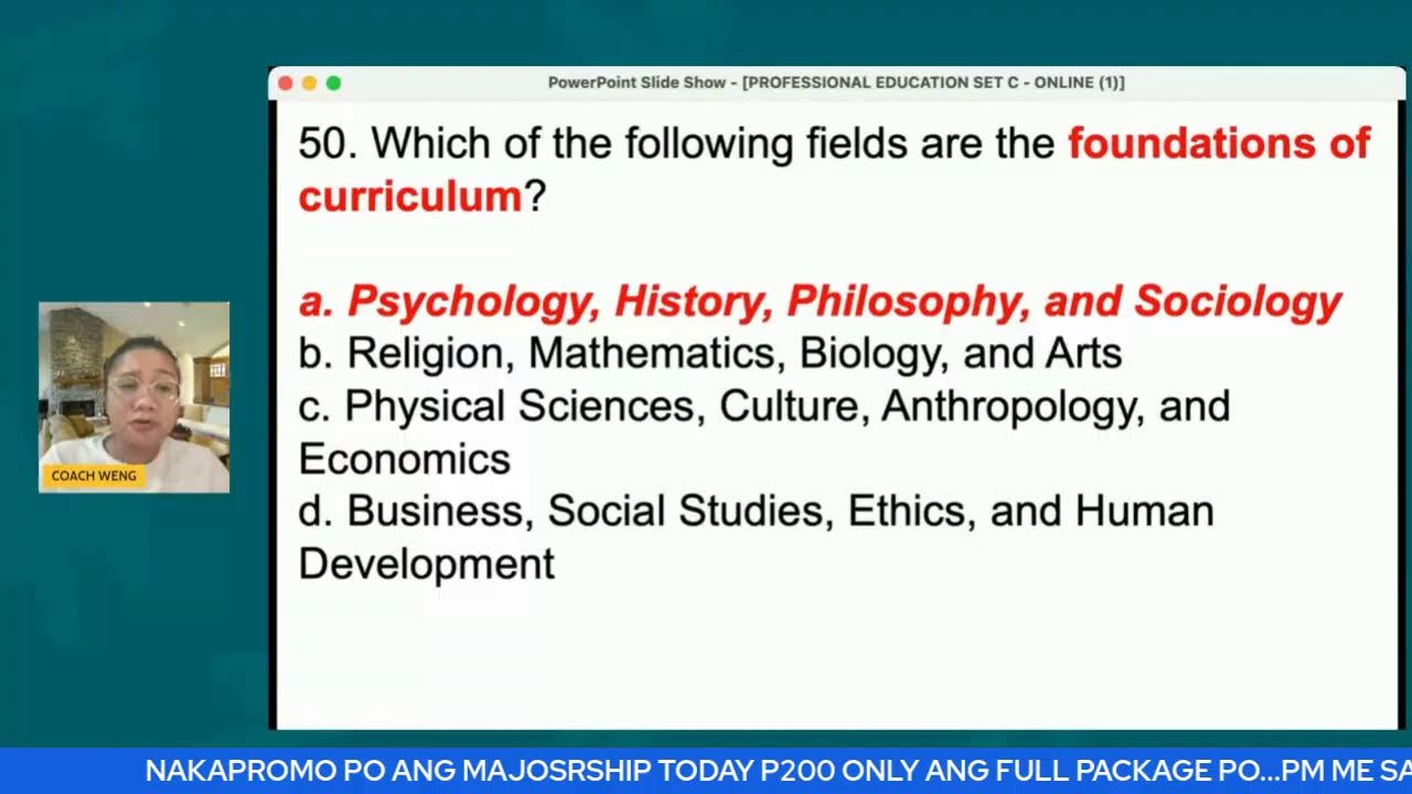 PROF ED FINAL COACHING WITH TOP 1 COACH WENG - YouTube