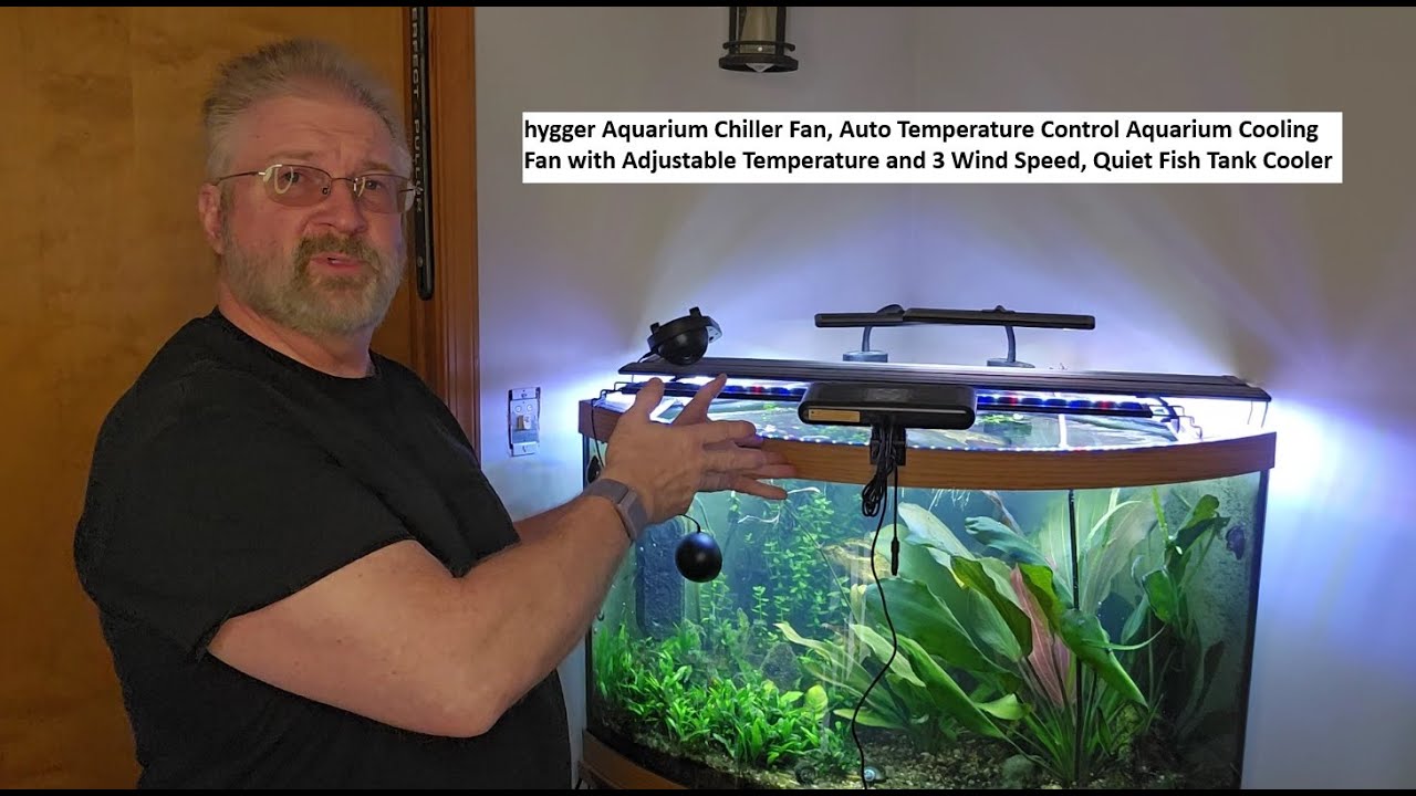 hygger Aquarium Chiller Fan, Auto Temperature Control Aquarium Cooling ...