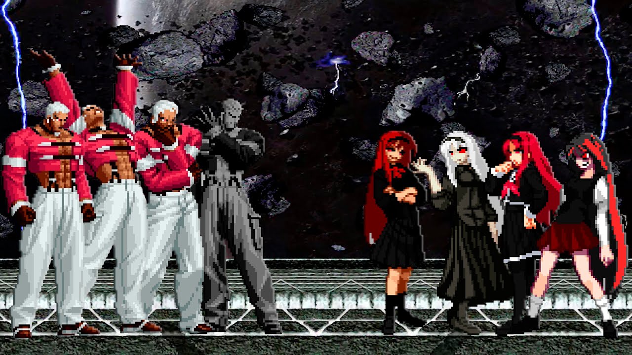 [KOF Mugen] Yashiro Team vs Akiha Yagami Team - YouTube