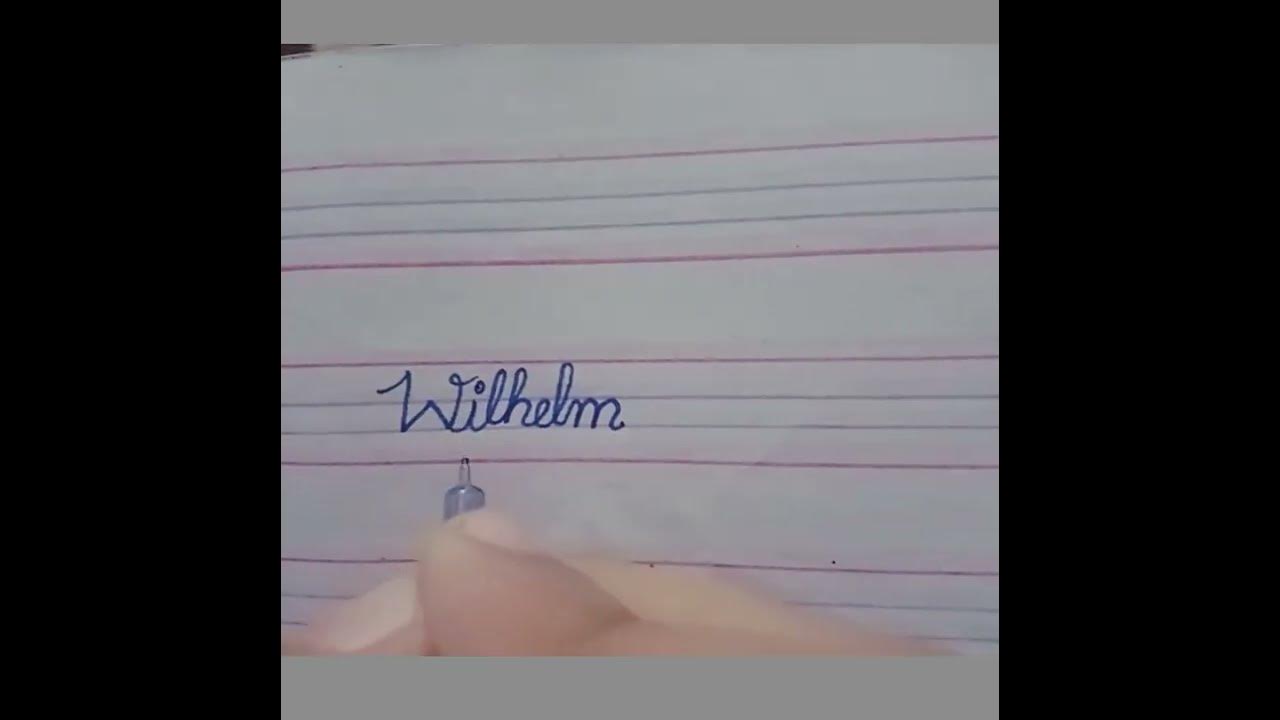 How to write Wilhelm in cursive writing please subscribe - YouTube
