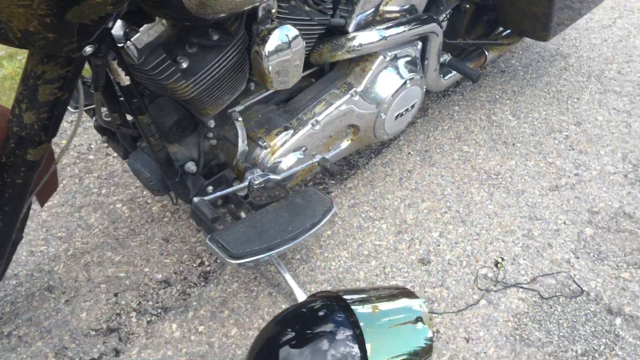 Motorcycle rider covered in cow poop - YouTube