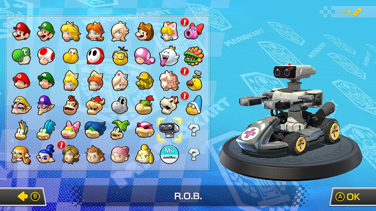 What if you play R.O.B. in Mario Kart 8 Deluxe (DLC Courses) 4K - YouTube
