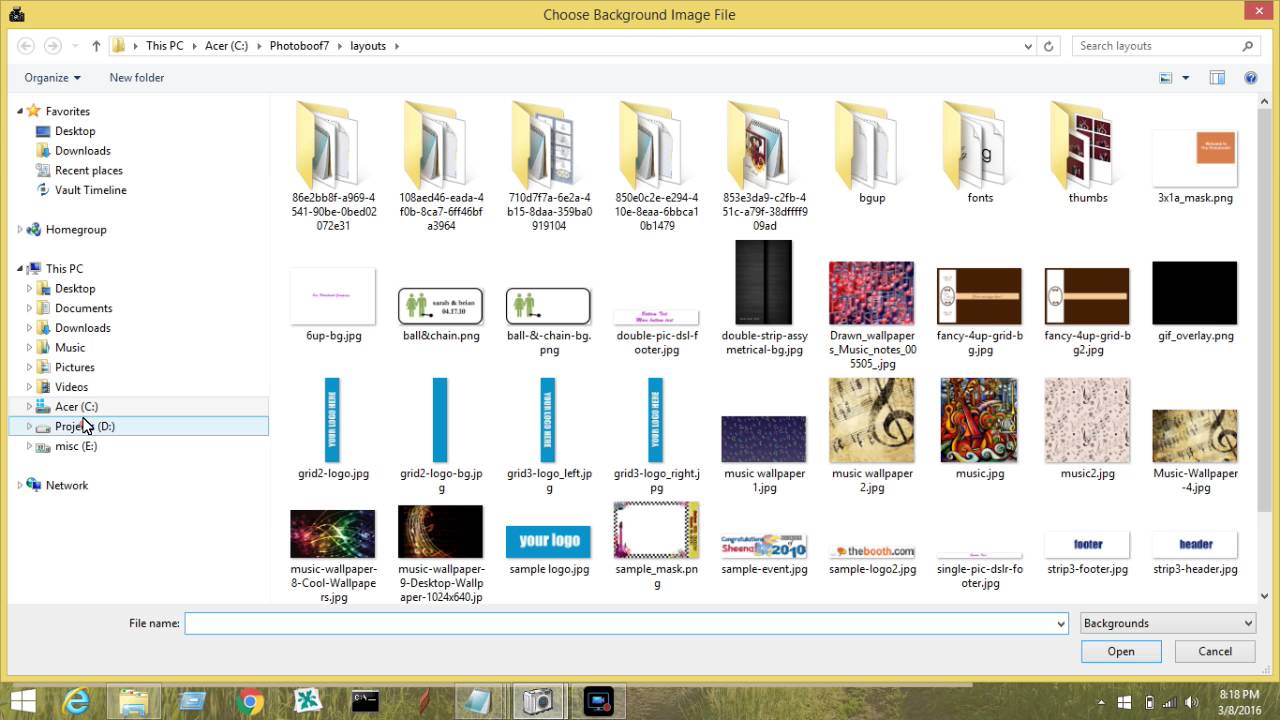 How to create a Double 2 x 6 with 3 pics and logo Layout in PhotoBoof ...