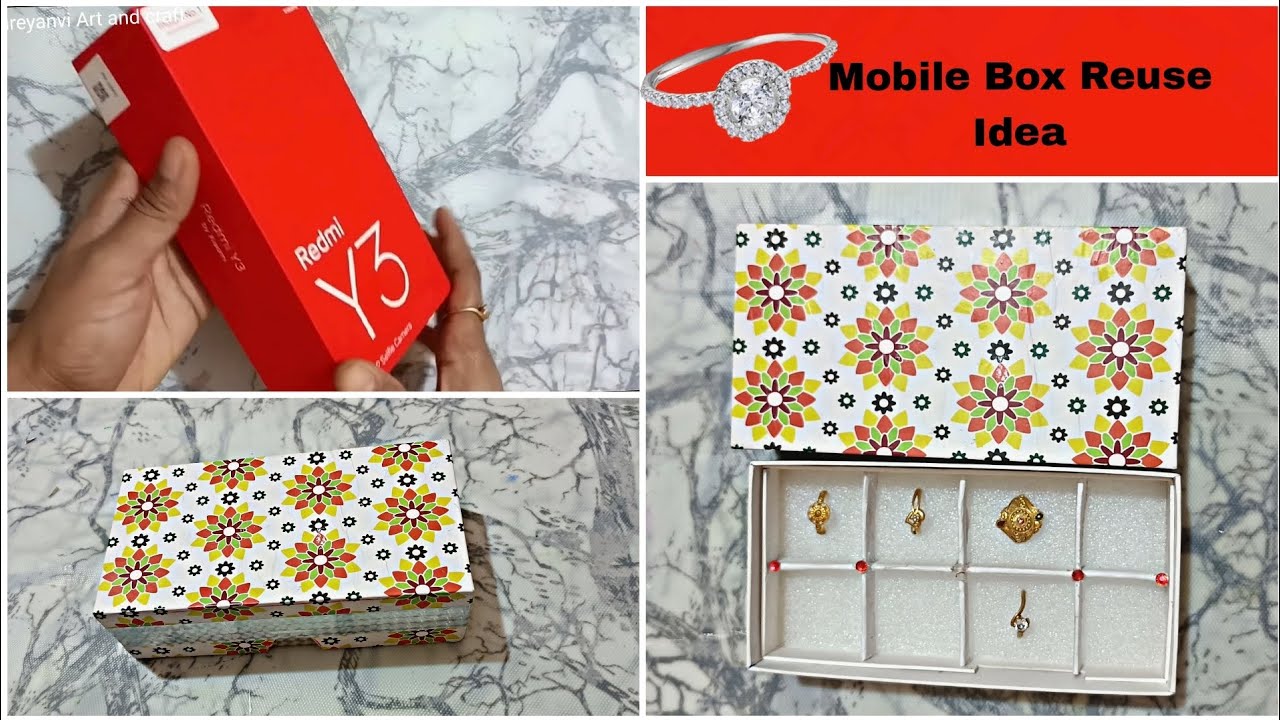 Mobile Box Reuse Idea| How To Make DIY ring💍 box | Bast Out of Waste ...
