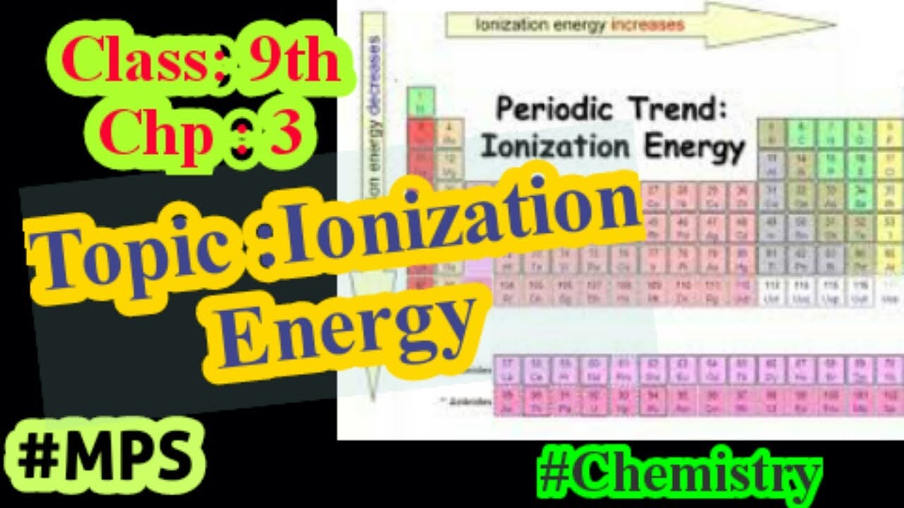 Grade 9 |Chemistry | Chp:3 | Topic: Ionization Energy - YouTube
