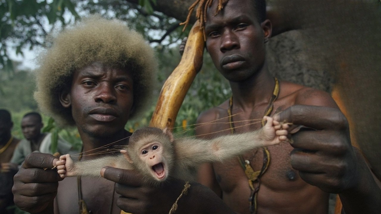 Eating Monkeys With Hadzabe Tribe Bush People - YouTube