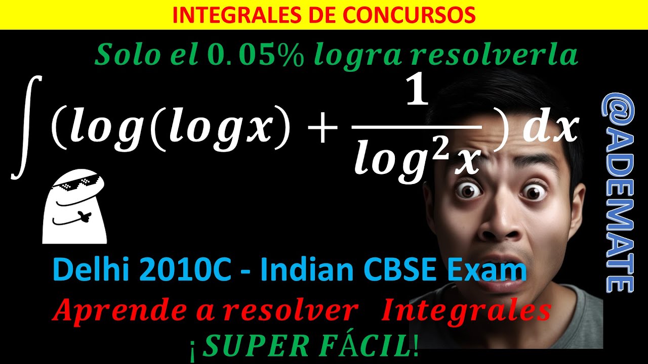 Integral de ((log(log(x))+1/(log^2x)))dx | Integral por partes ...