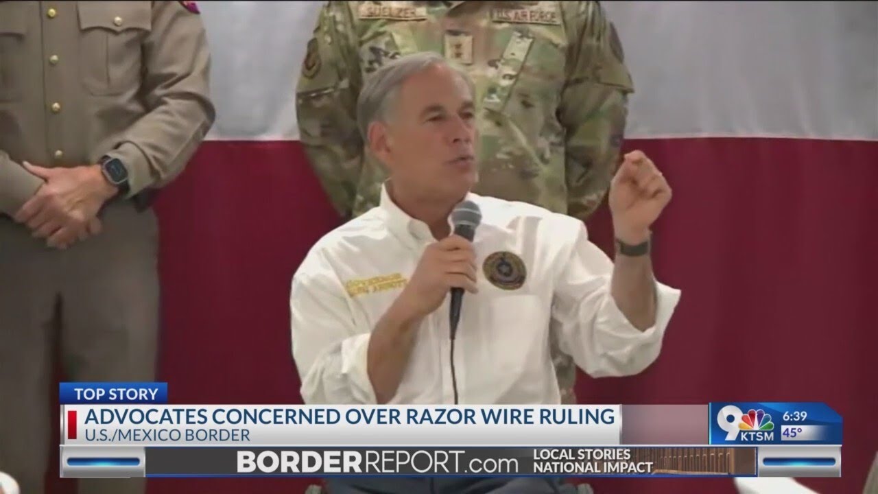 Court backs Texas over razor wire installed on US-Mexico border - YouTube