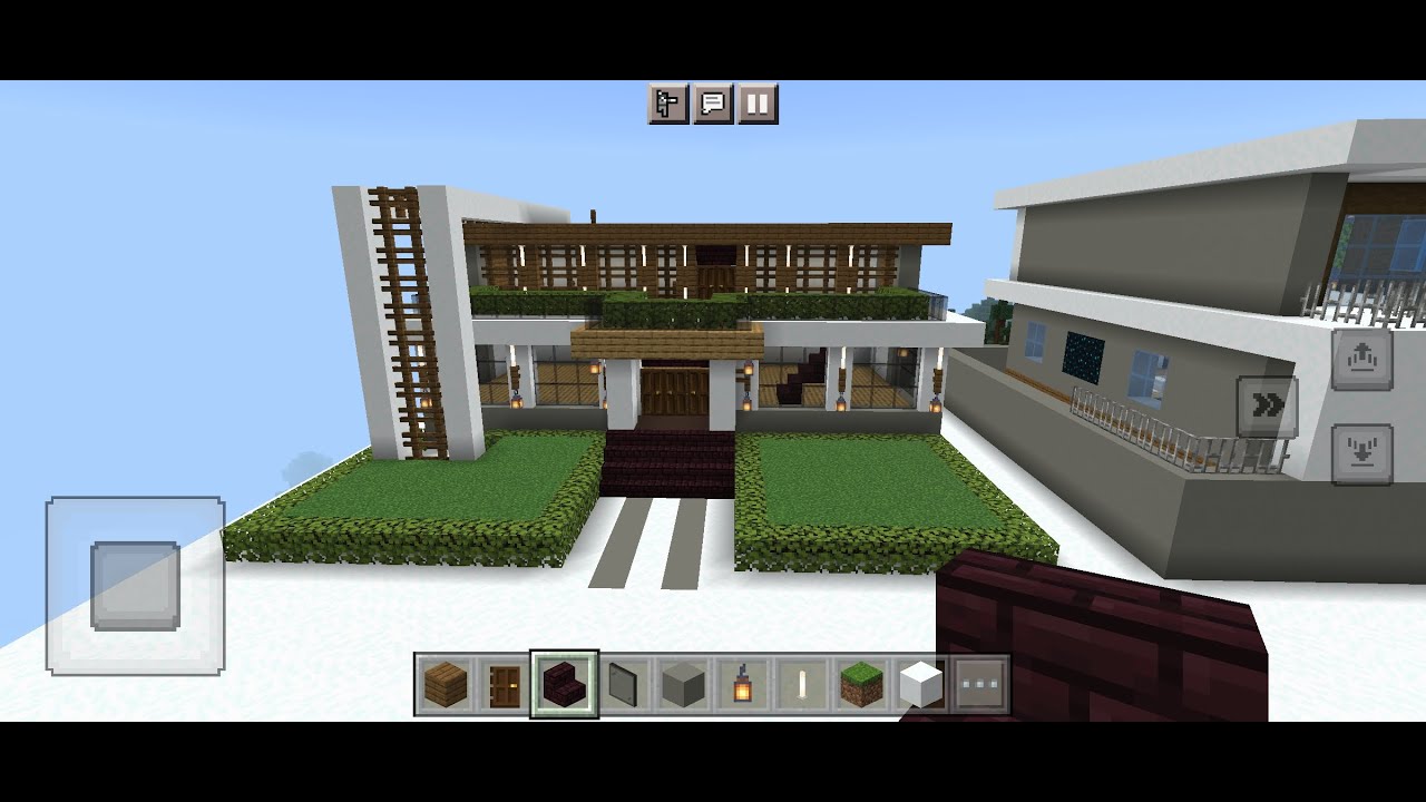 Minecraft Modern House Noob Vs Pro Tutorial Building Making - YouTube