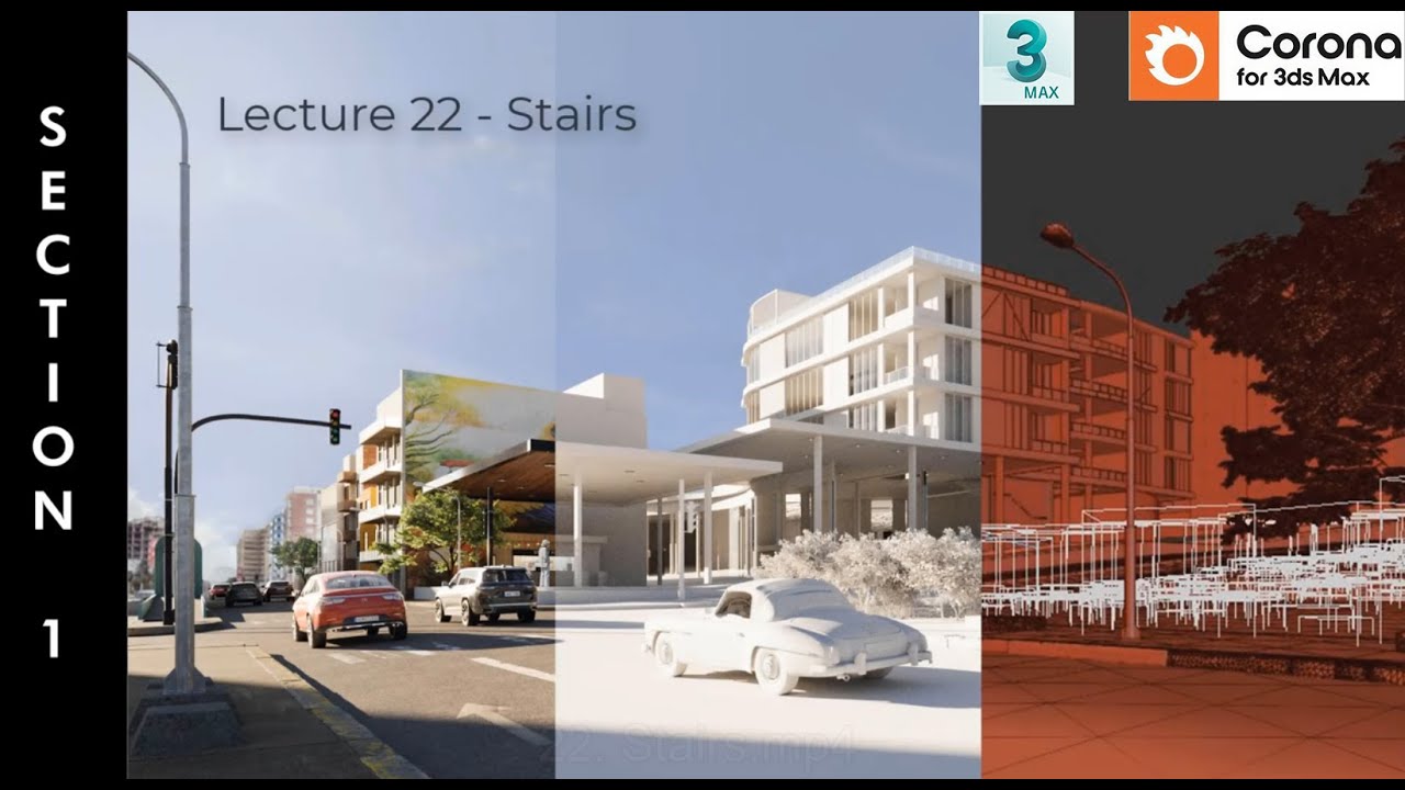 3ds Max 2023 Stair Modeling Tutorial | Easy Step-by-Step Guide for ...