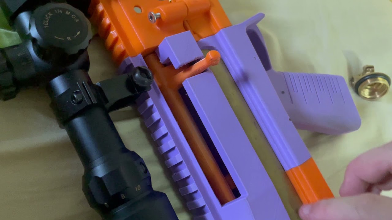 3D print PCP air rifle Home made airgun - YouTube