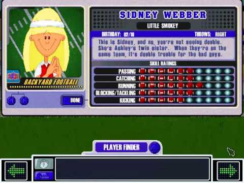 Sidney Webber Theme - Backyard Football 2002