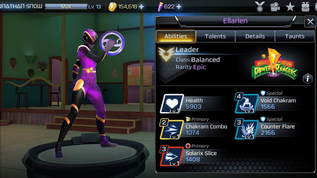 Ellarien Solar Ranger EP Cost & Movesets ~ Power Rangers Legacy Wars ...