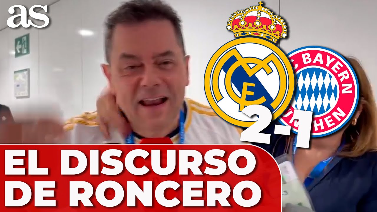 REAL MADRID 2 - BAYERN 1 | RONCERO y su DISCURSO tras el pase a la ...