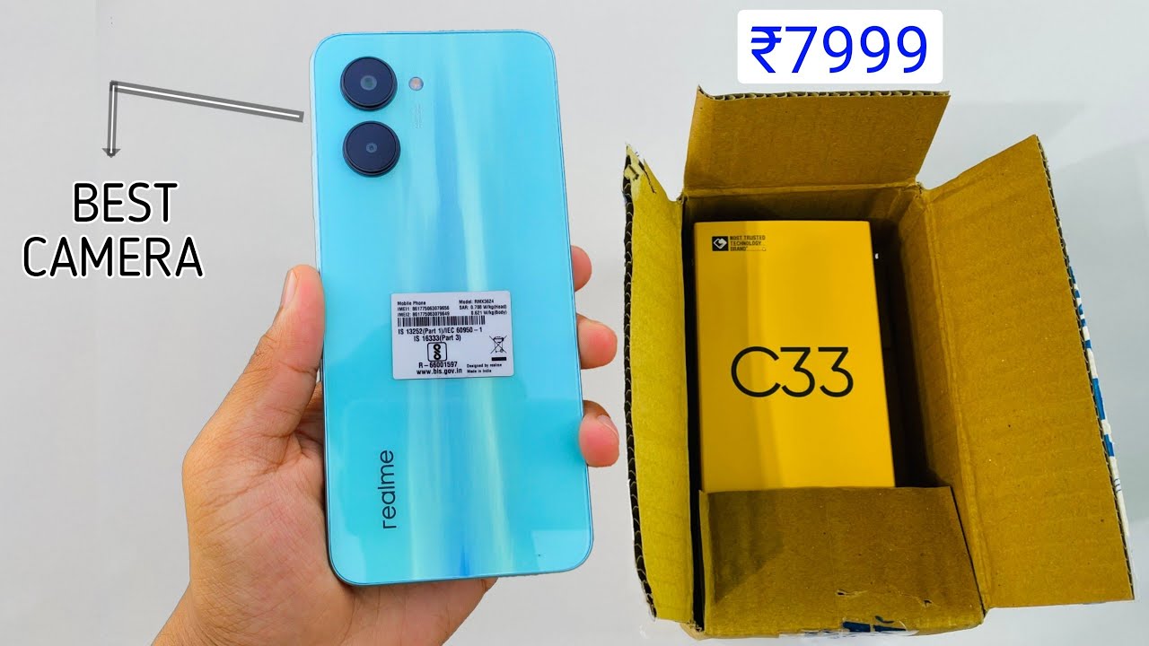 Realme C33 Aqua Blue Color Unboxing & Overview | 50MP AI Camera ...