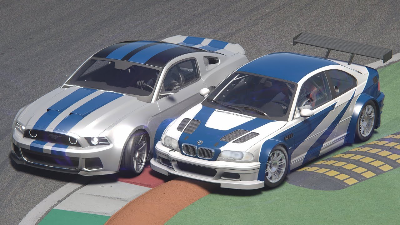 Razor BMW M3 GTR (E46) vs Tobey Marshall Ford Mustang Shelby | Need For ...
