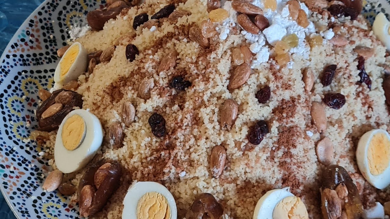 seffa algérienne (couscous sucré)traduit en français et arabe - YouTube