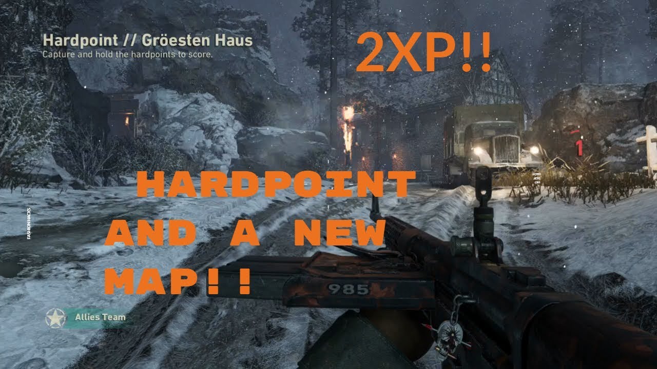 CALL OF DUTY WW2- Brand new map-2xp Grind- Hardpoint Plays - YouTube