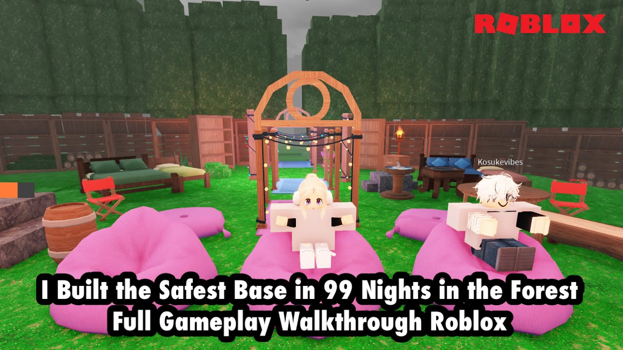I Built the Safest Base in 99 Nights in the Forest [Full Gameplay ...