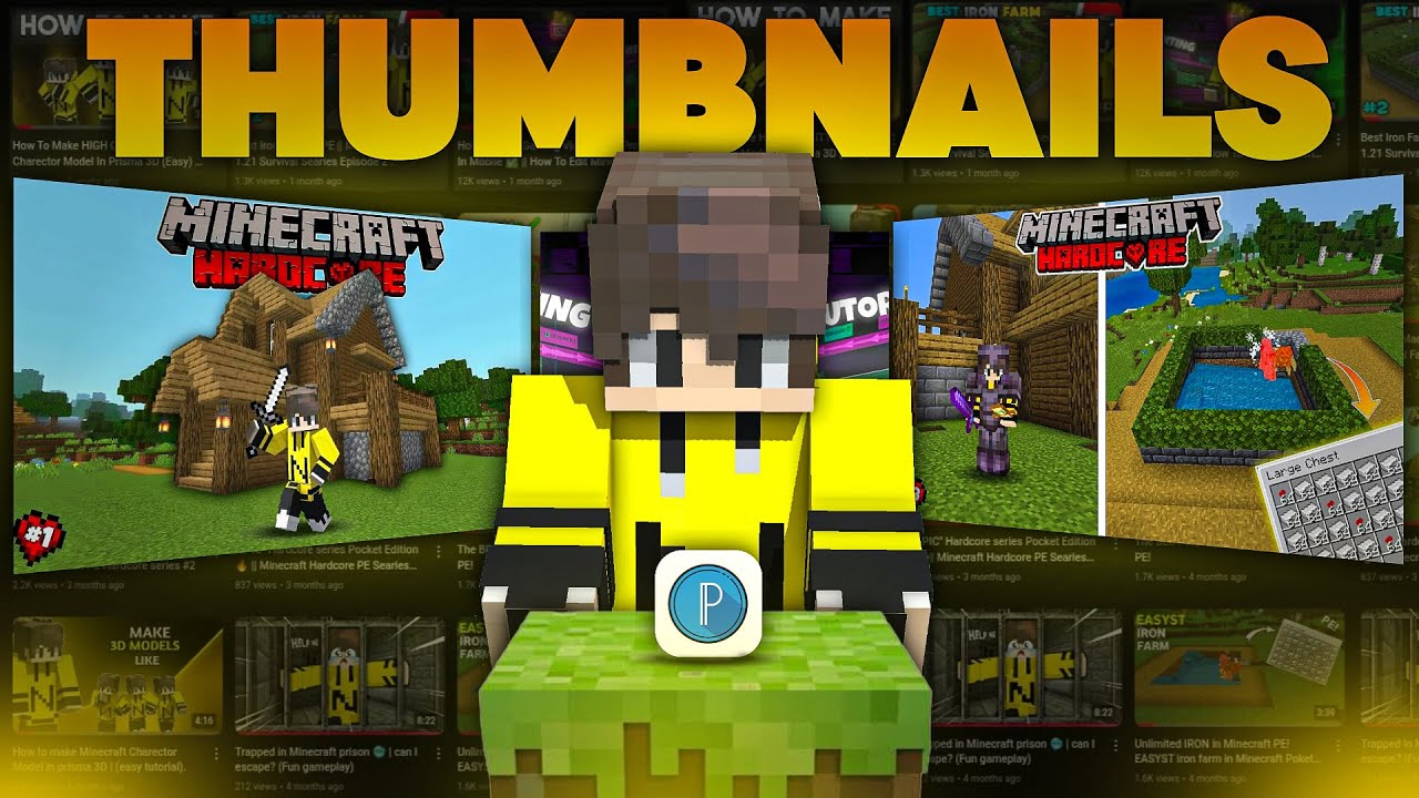 How To Create Thumbnails Like a Pro🔥 || How To Make Minecraft Thumbnail ...