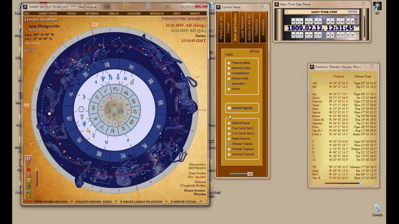Sidereal Astrology Software - Inner Sky Electrum Synoptical Astrology Software Demo Video 3 ...