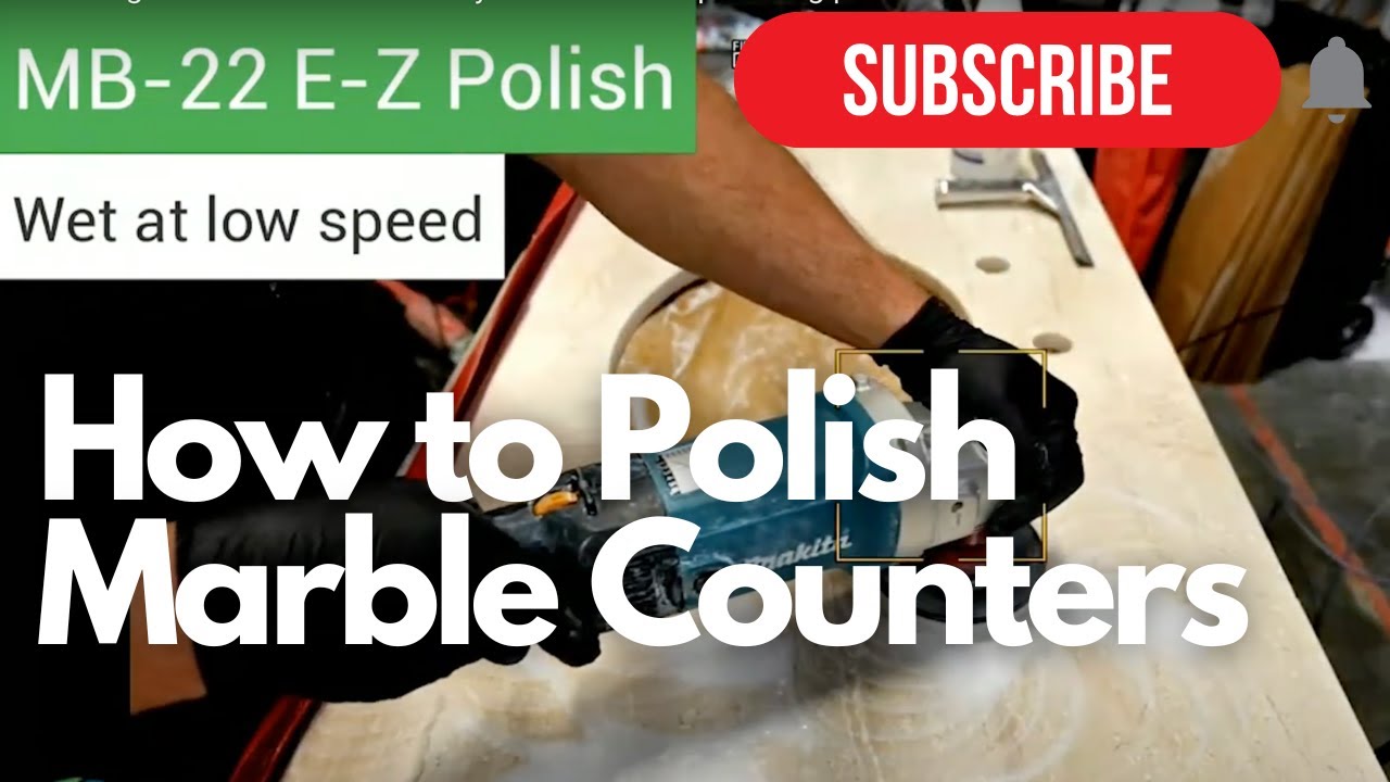 Polishing marble with MB-22 Easy Polish marble polishing powder - YouTube
