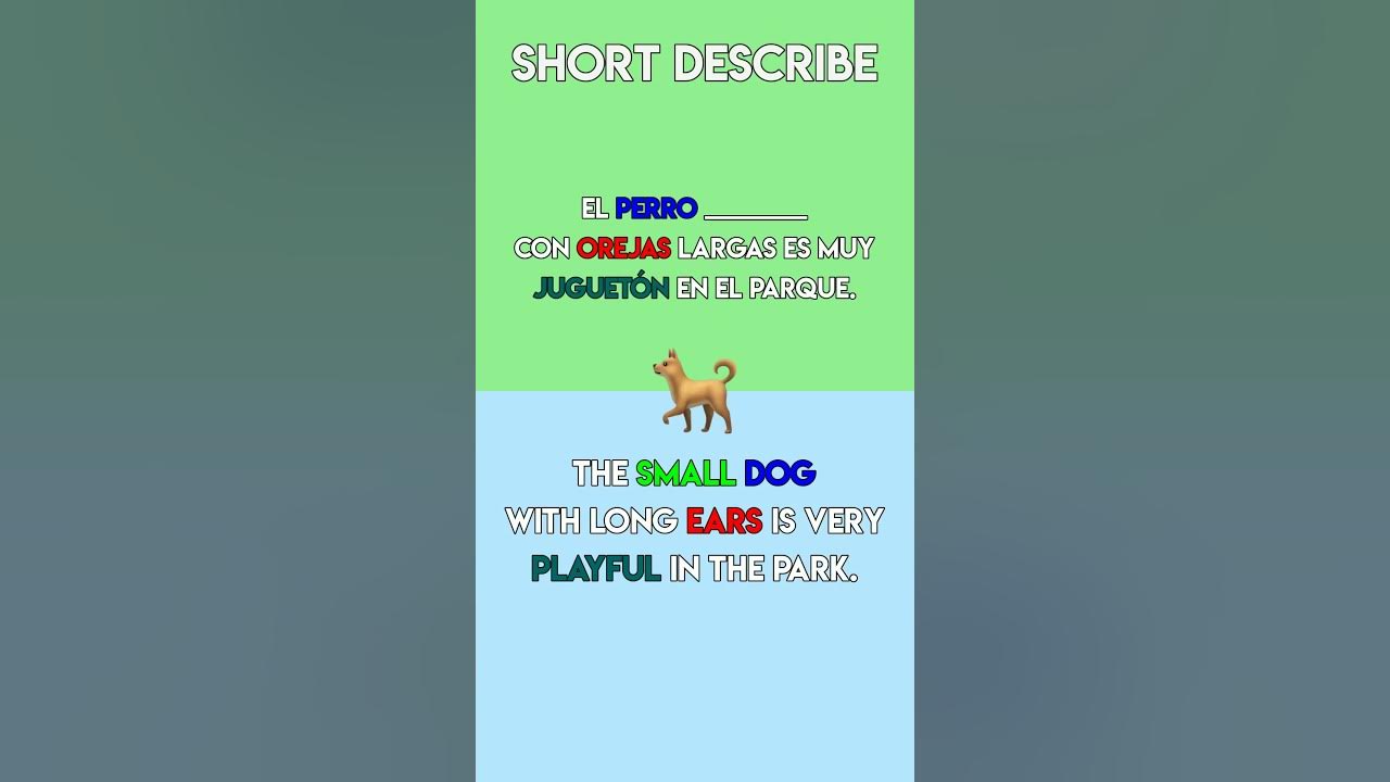 Describing Things in Spanish Short - YouTube