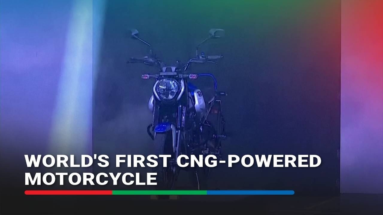 India launches world's first CNG-powered motorcycle - YouTube