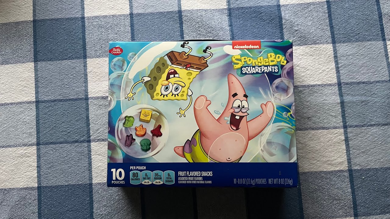I Got Packs Of Betty Crocker Spongebob Squarepants Fruit Snacks Youtube