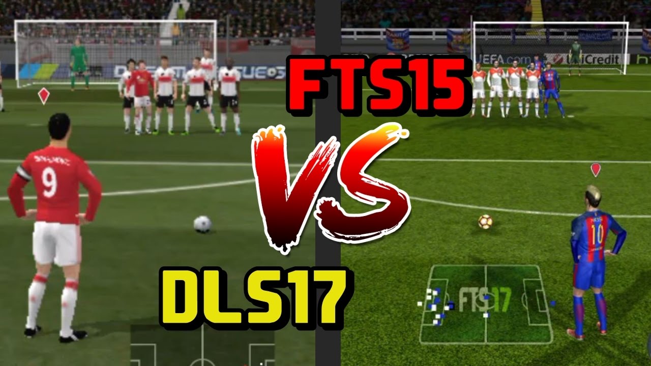 DLS17 vs FTS15 | FREE KICK COMPARISON! - YouTube